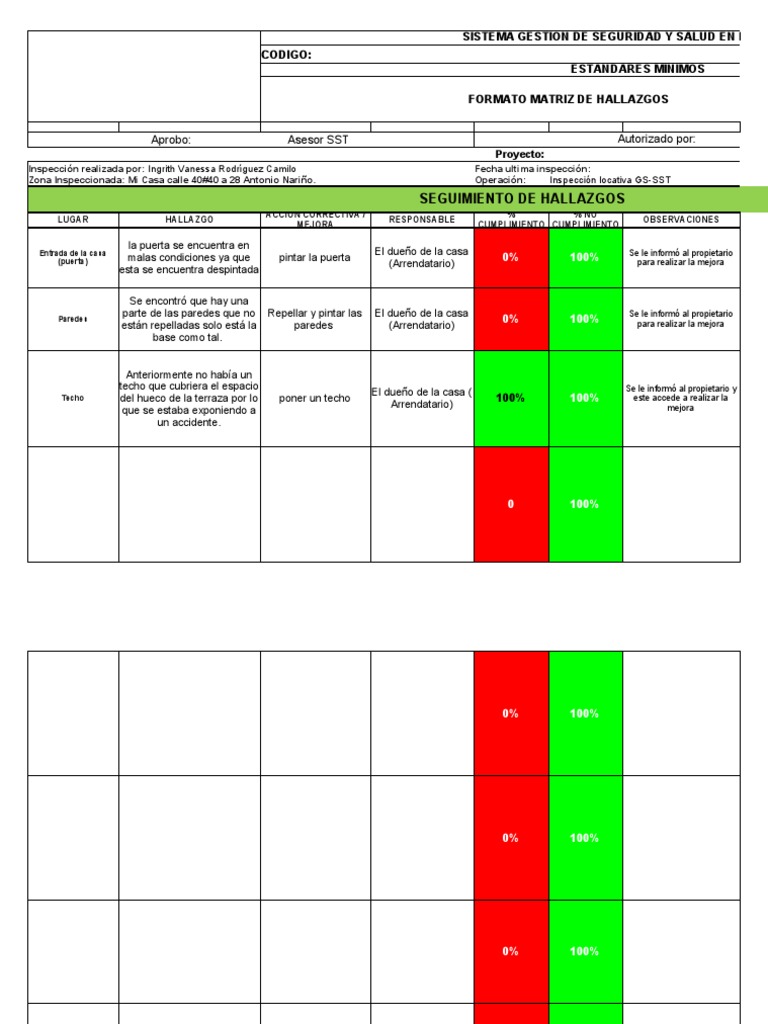 Matriz de Hallazgos | PDF