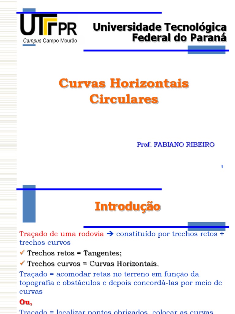 Aula 03 Curvas Horizontais Circulares | PDF | Curva | Círculo