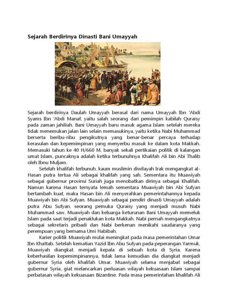 Sejarah Dinasti Bani Umayyah | PDF