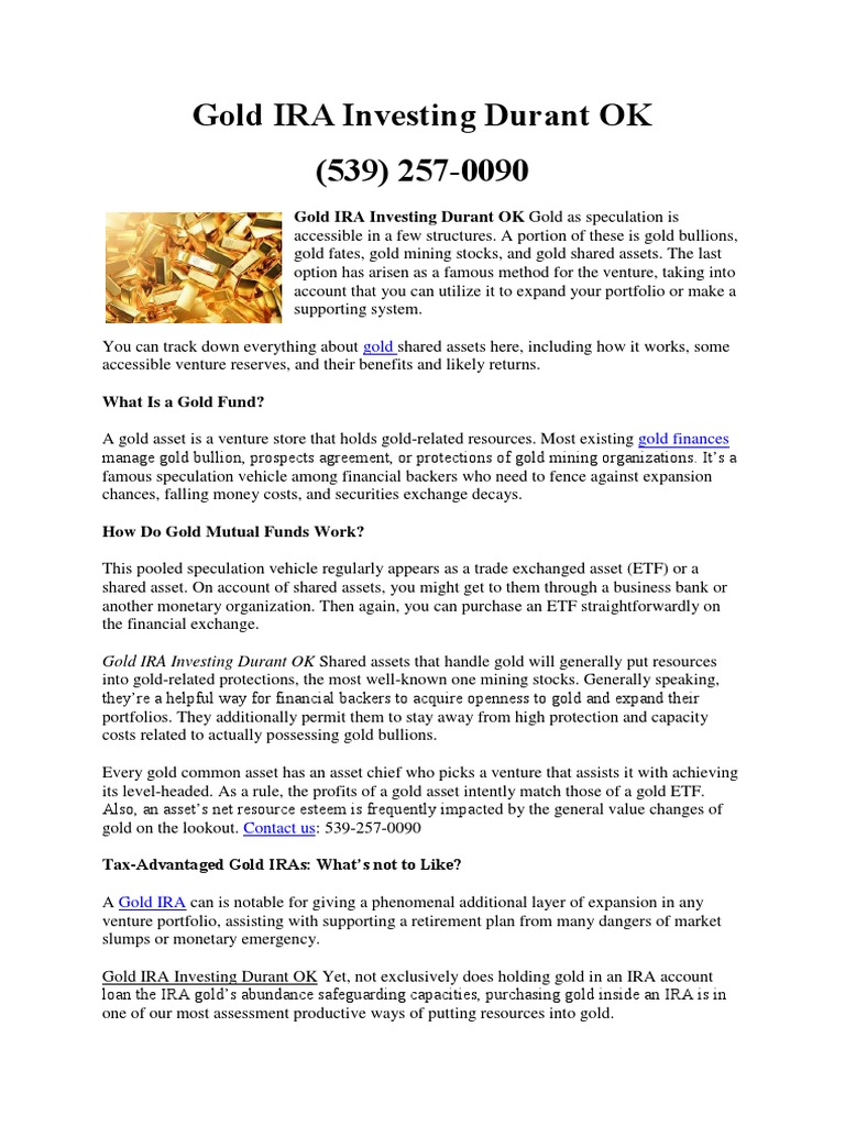GSI Gold IRA Investing Durant OK | PDF | Exchange Traded Fund ...