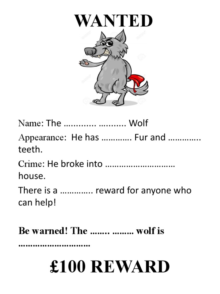 Big Bad Wolf Wanted Poster | PDF