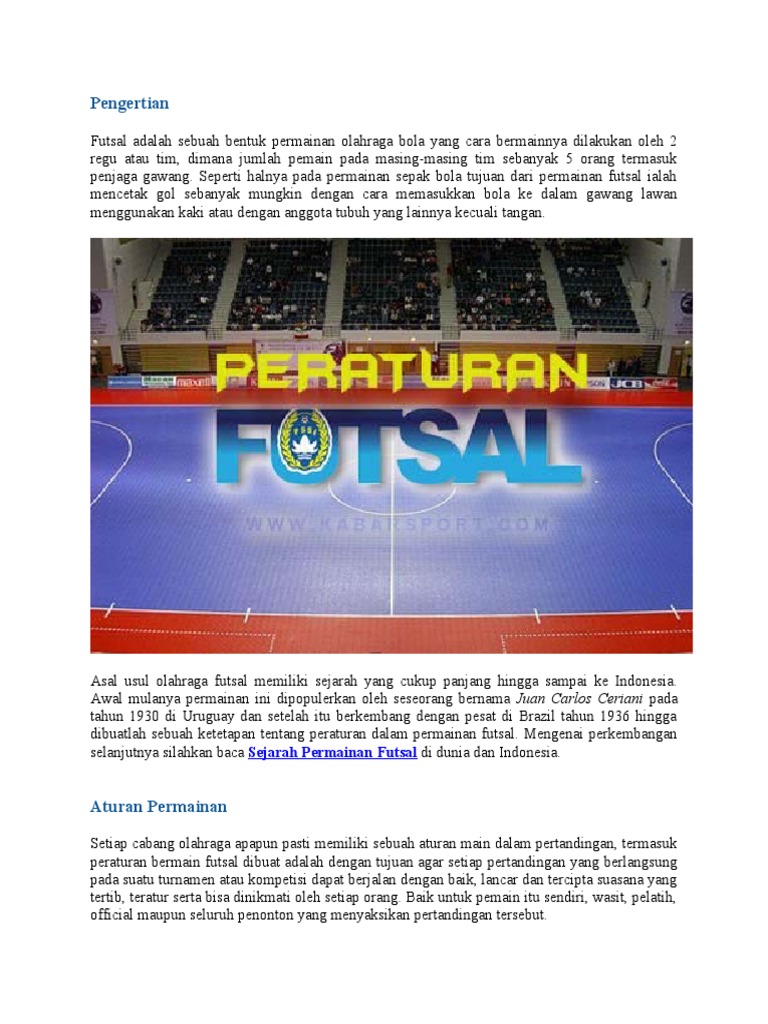 Peraturan Futsal Lengkap | PDF