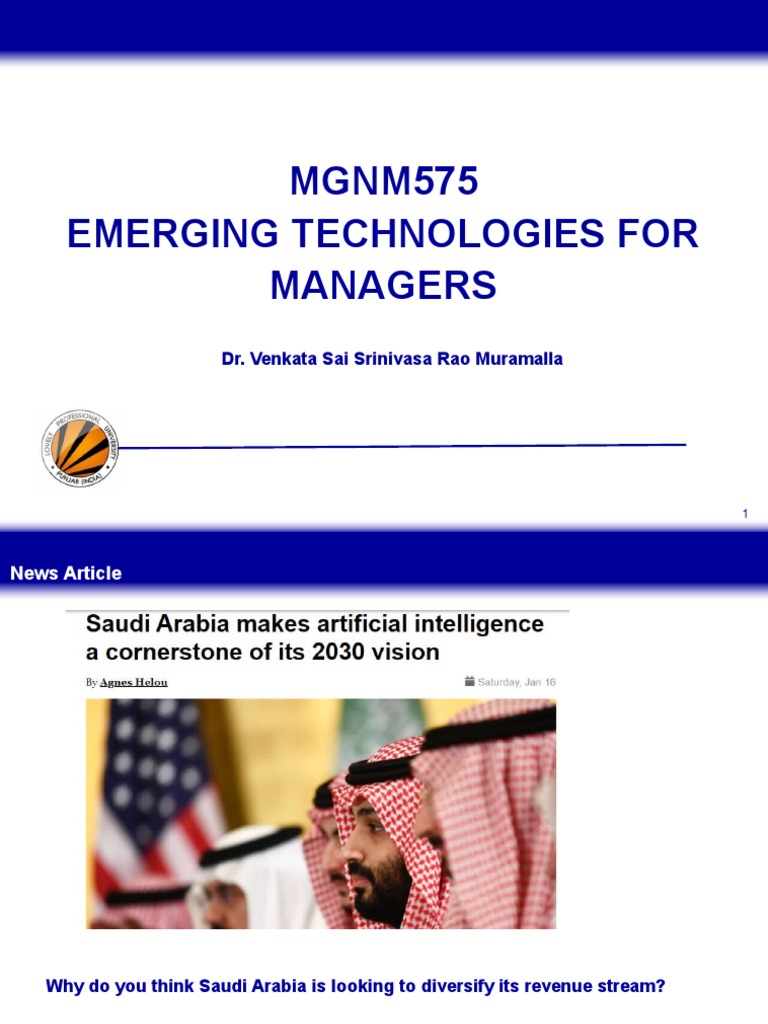 Lecture 1 (Dr. Venkata Sai Srinivasa Rao Muramalla) | PDF | Spotify | Artificial Intelligence