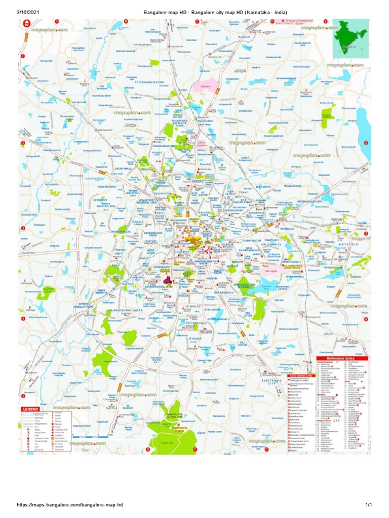 HD Bangalore City Map Download | PDF | Technology & Engineering