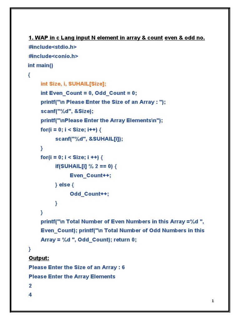 Bca Iind Sem Program | PDF | Parameter (Computer Programming) | Matrix (Mathematics)