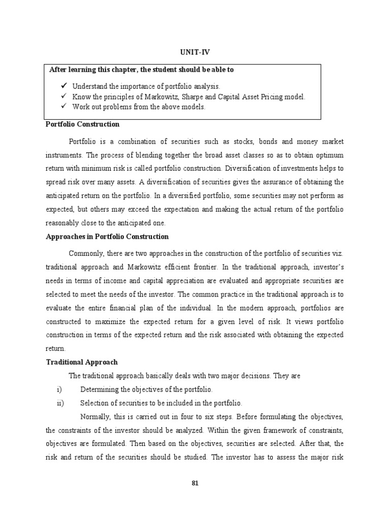 Portfolio Construction Approaches: Traditional Methods versus the ...