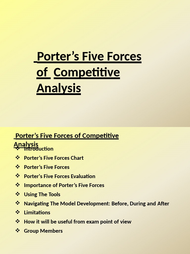 Understanding Porter's Five Forces Model | PDF | Marketing | Market ...