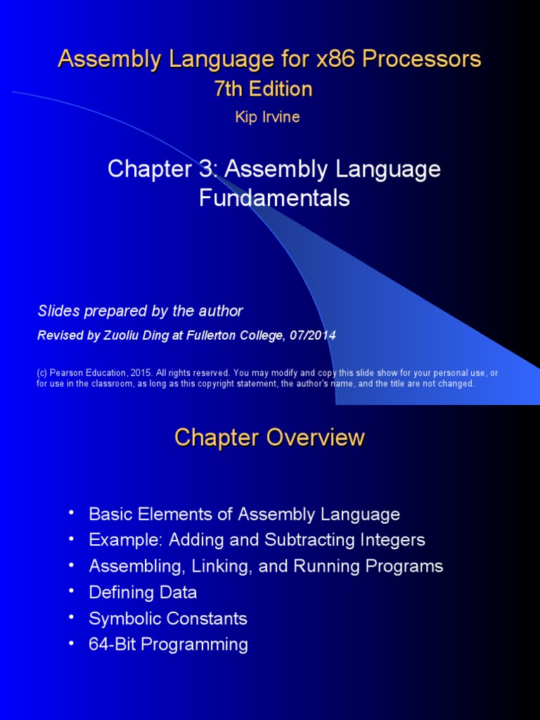 Chapt 03 Pdf Assembly Language Integer Computer Science 