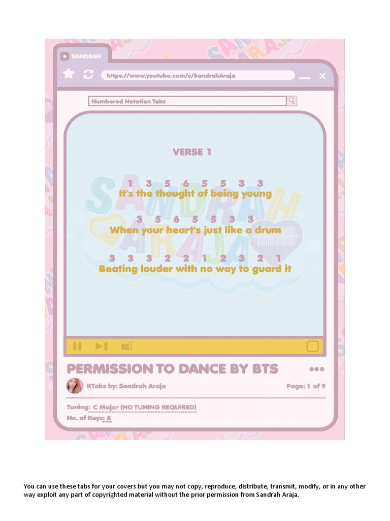 Permission To Dance Numbered Notation Vq5mel | PDF | Foreign Language ...
