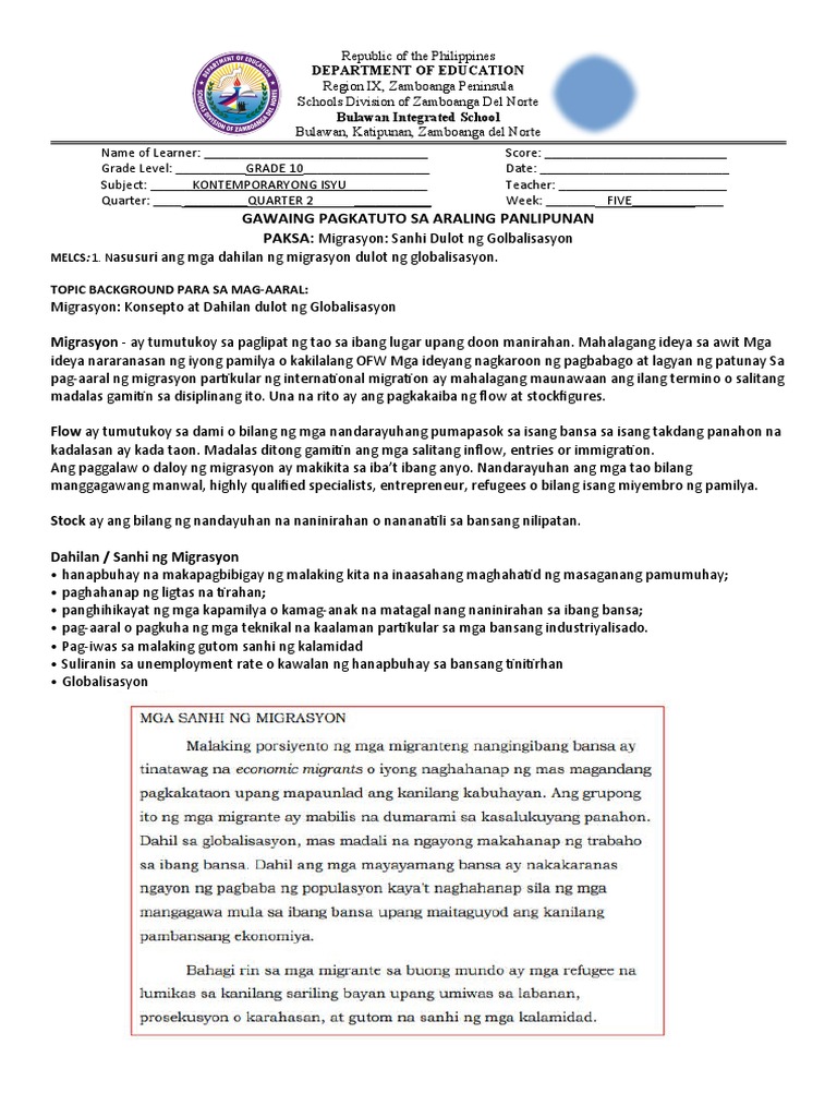 G10 AP LAS Q2-Week5 | PDF