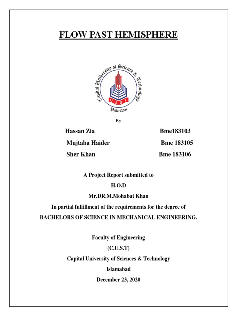 Fluid Mechanics Project Report | PDF | Fluid Dynamics | Drag (Physics)
