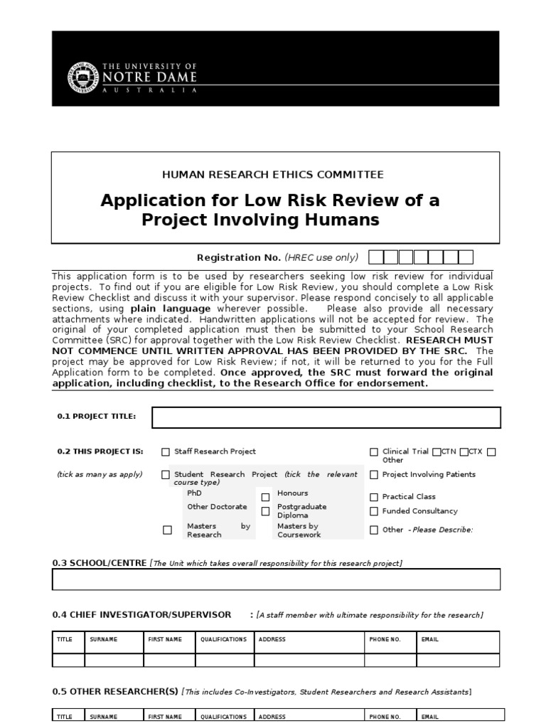 Low Risk Application Form 2011 | PDF | Personally Identifiable ...
