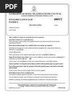 ZIMSEC O' Level Maths - November 2021 (Paper 2) | PDF