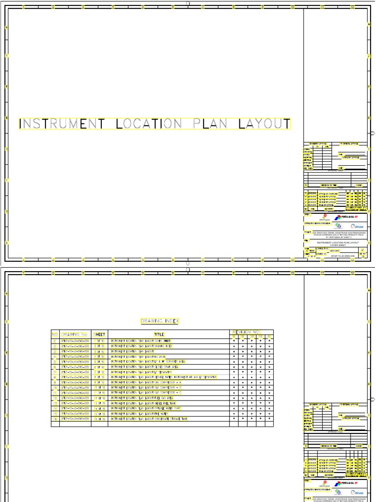 Pertamina: Instrument Location Plan Layout Cover Sheet | Download Free ...