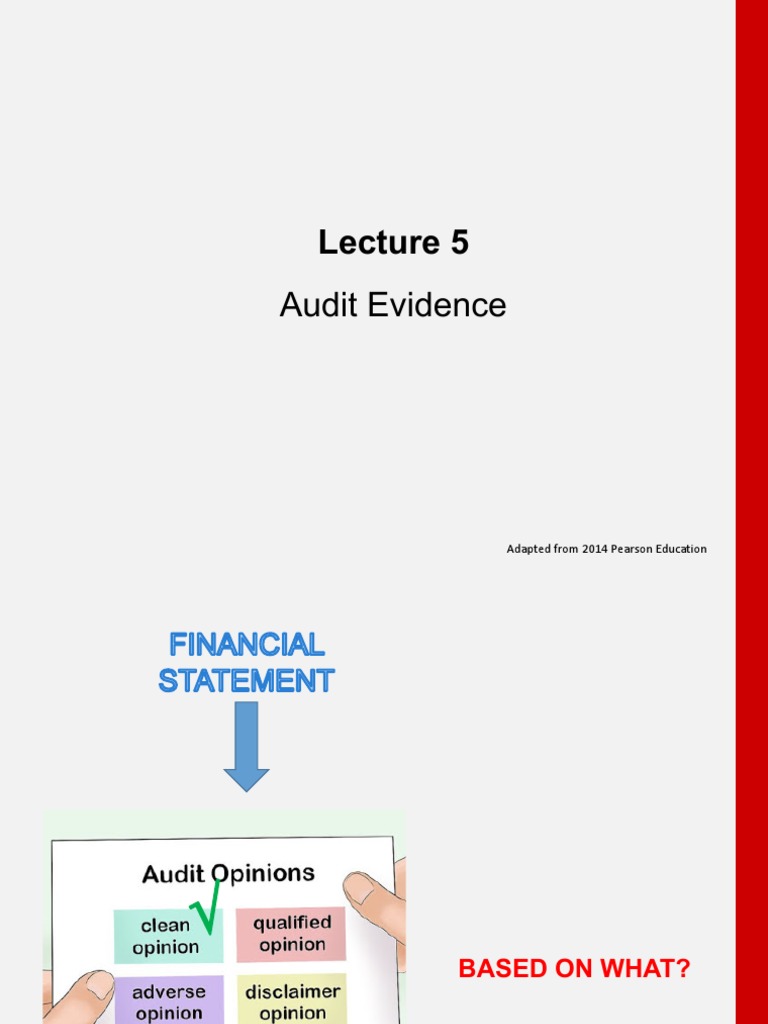 Audit Evidence: Adapted From 2014 Pearson Education | PDF | Audit ...
