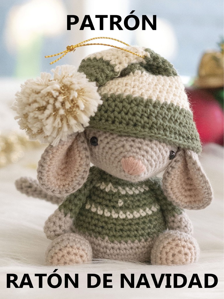 Patrón de Ratón Navideño en Crochet | PDF | Hogar, jardinería y ...