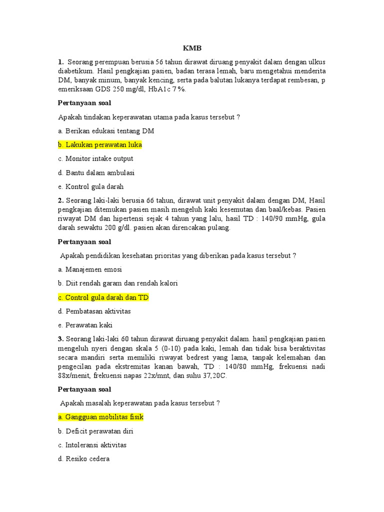 Contoh Soal KMB | PDF