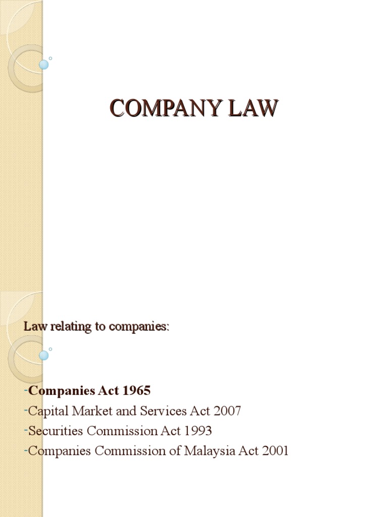 Company Law | PDF | Corporations | Limited Company