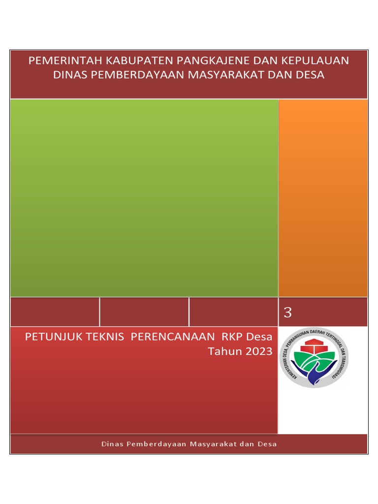 Petunjuk RKP Desa 2023 Pangkajene | PDF | Bisnis | Seni