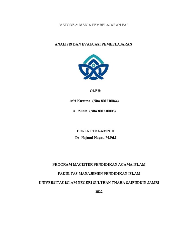 Metode Dan Media Pembelajaran PAI | PDF