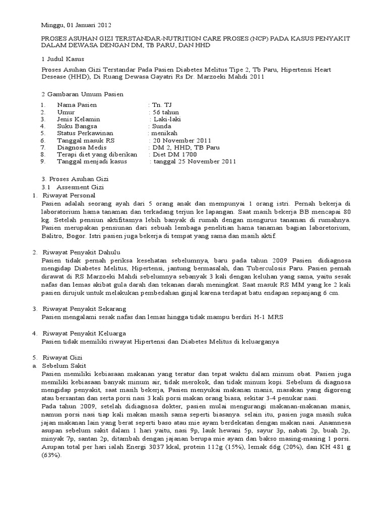 Contoh Kasus Gizi PDF Free | PDF