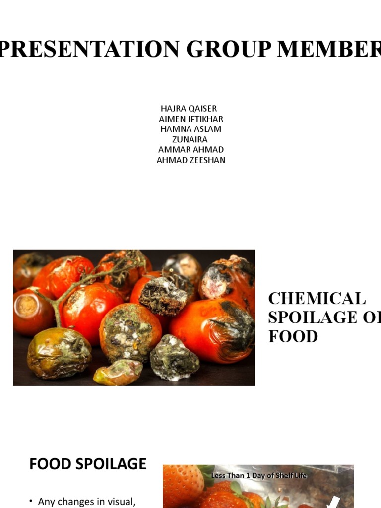 Chemical Spoilage of Food | PDF | Decomposition | Foods
