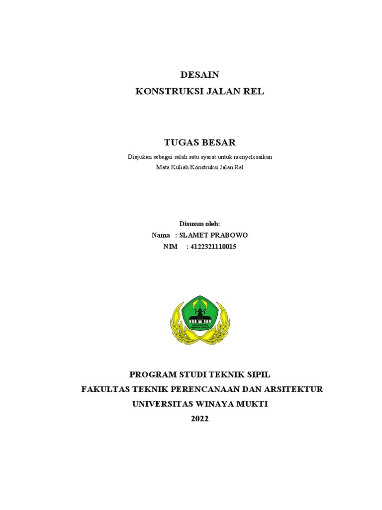 Desain Konstruksi Jalan Rel 1067 mm | PDF | Seni | Komputer