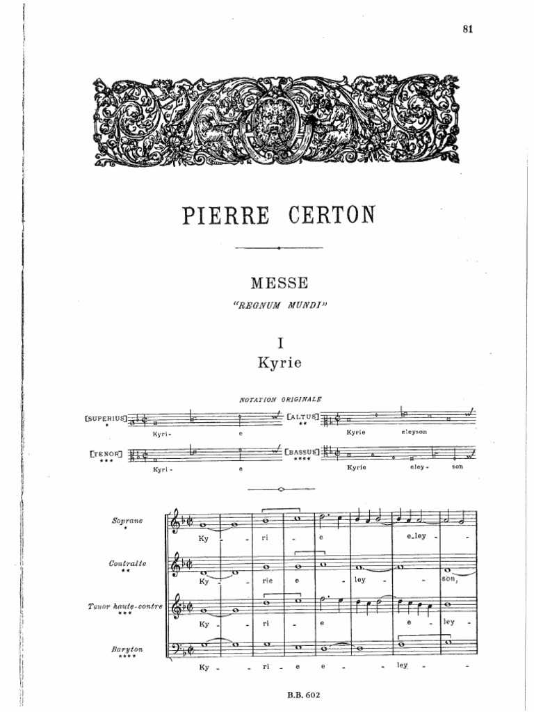 Certon - Messe - Regnum - Mundi | PDF
