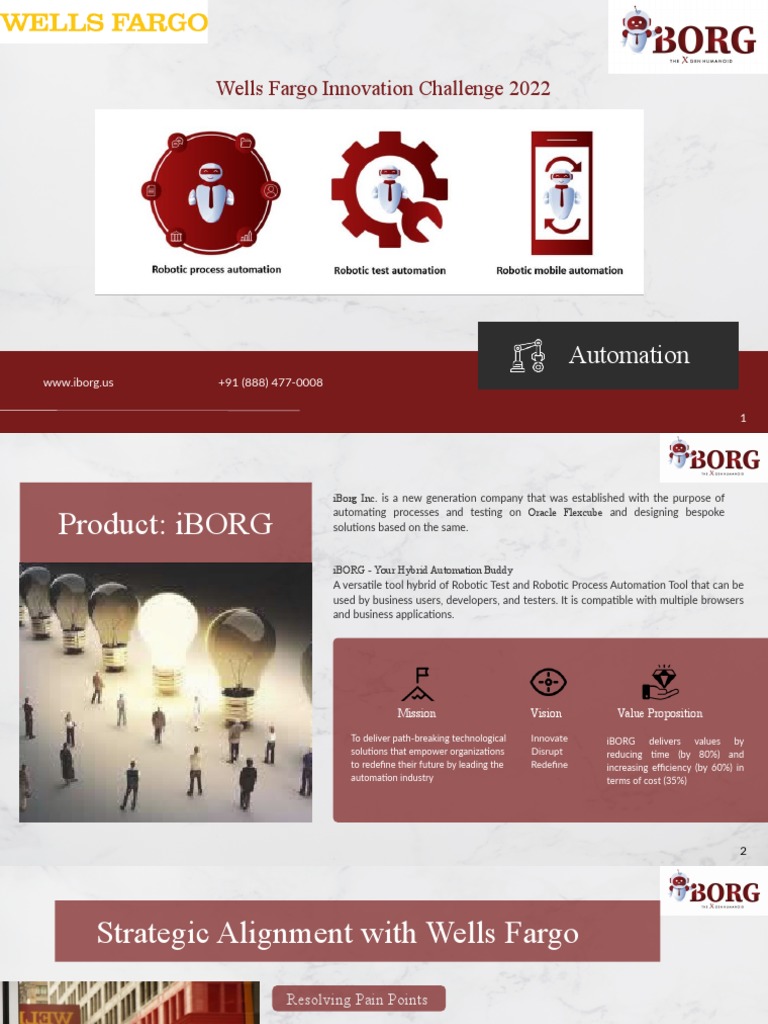 Wells Fargo Innovation Challenge 2022: Automating Processes with iBORG ...
