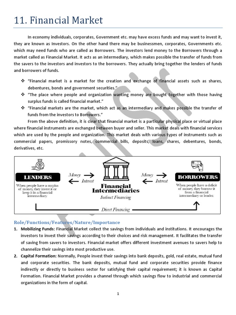 Introduction to Financial Markets | PDF | Financial Markets ...