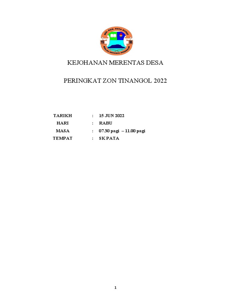 Buku Program Merentas Desa Zon | PDF