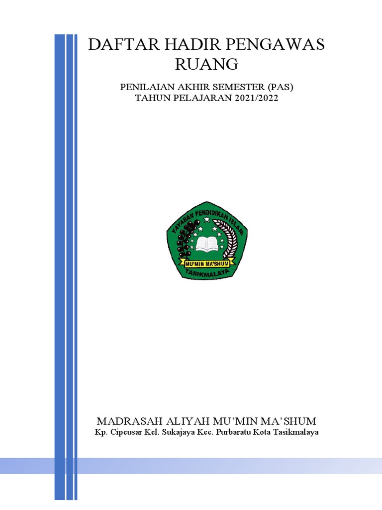 Daftar Hadir Pengawas Ruang | PDF