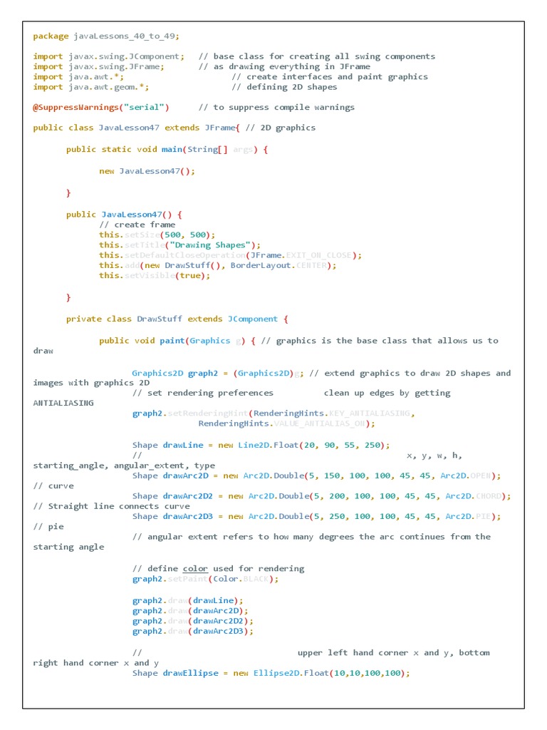 Javalesson47 Jframe String Javalesson47: "Serial" | PDF | Computer Programming | Computer Science