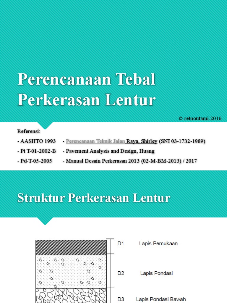 Perencanaan Tebal Perkerasan Lentur | PDF