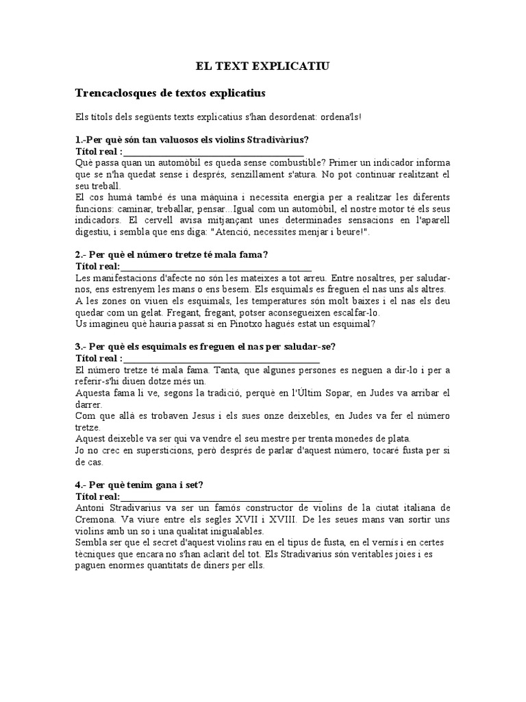 Que Es El Text Explicatiu? | PDF