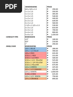 Screen Printing Price Chart | PDF