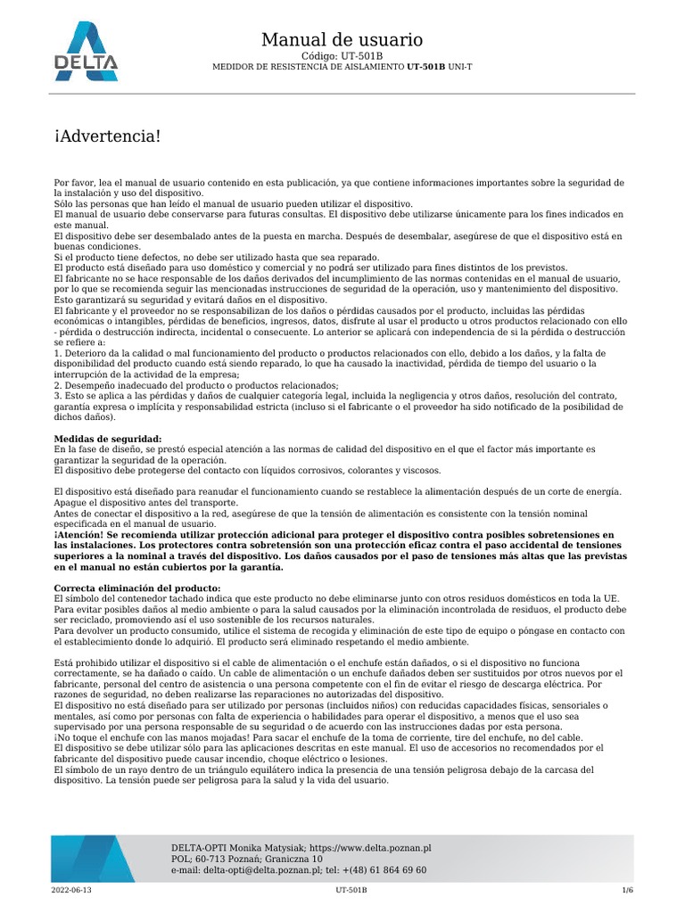 PREsentacion de MAnual de Usuario y Seguridad | PDF | Residuos | Enchufes y tomas de corriente ...