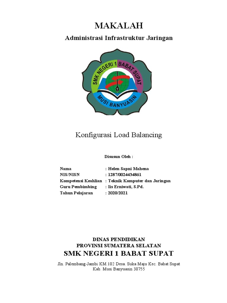 Konfigurasi Load Balancing Jaringan | PDF | Komputer