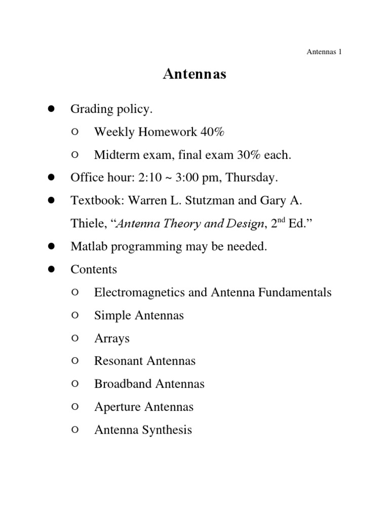 Antennas: Antenna Theory and Design, 2 | PDF | Antenna (Radio ...