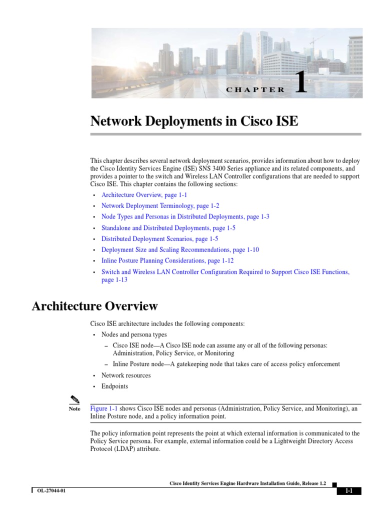 Network Deployments in Cisco ISE: Architecture Overview | PDF | Computer Network | Load ...