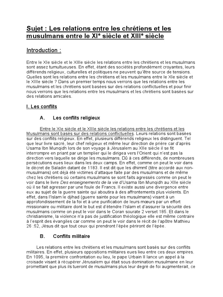 Dissert Histoire | PDF | Croisades | Djihad