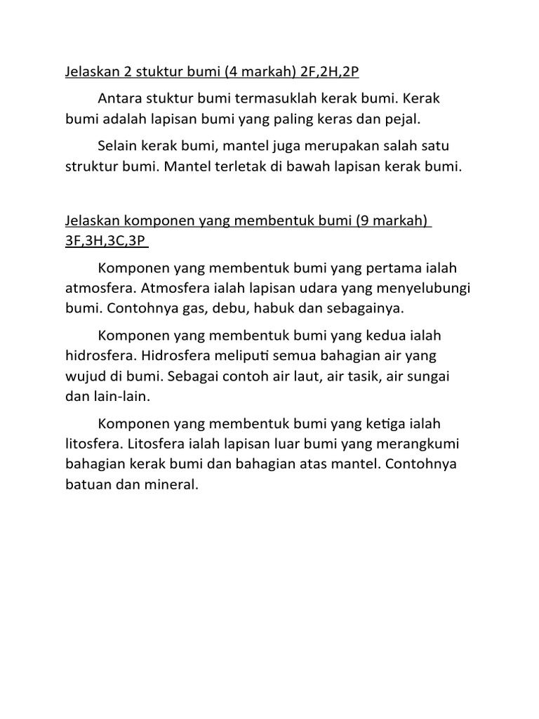 Contoh Esei (Geografi) | PDF