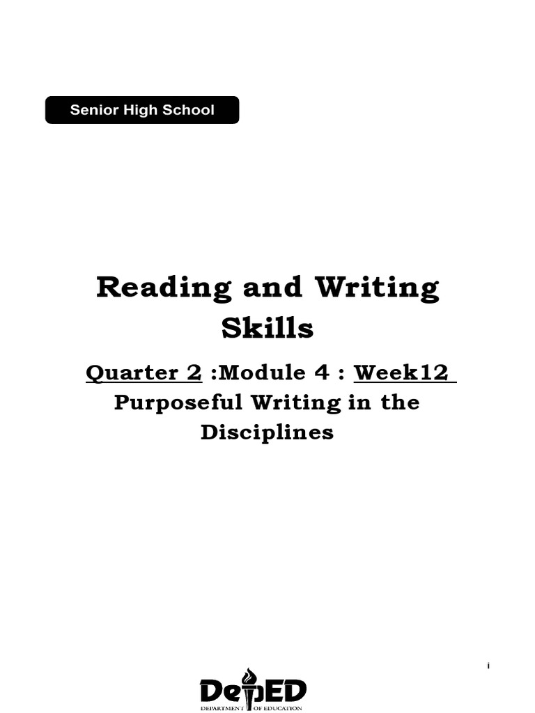MODULE 4 WEEK 12 LESSONs 1and 2 Writing A Book Review or Article Critique and Literature Review ...