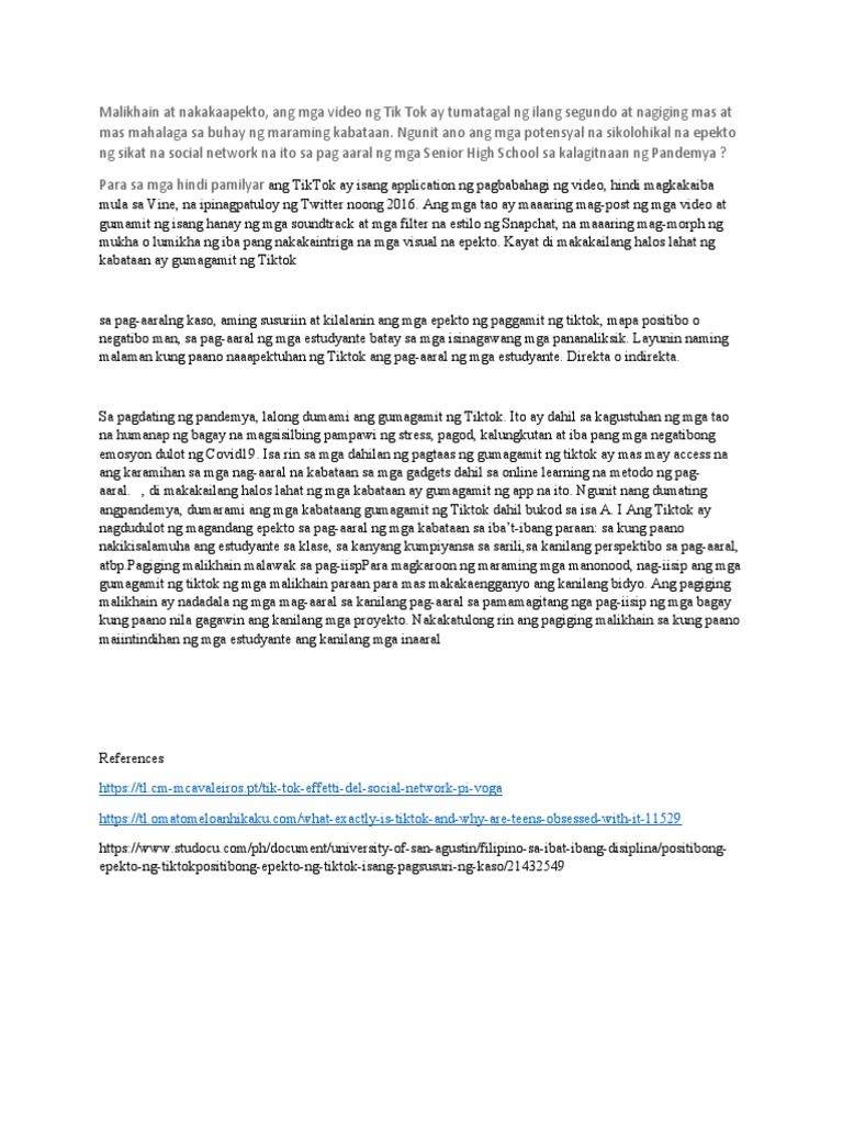 STEM RESEARCH - INTRO (Tagalog) | PDF