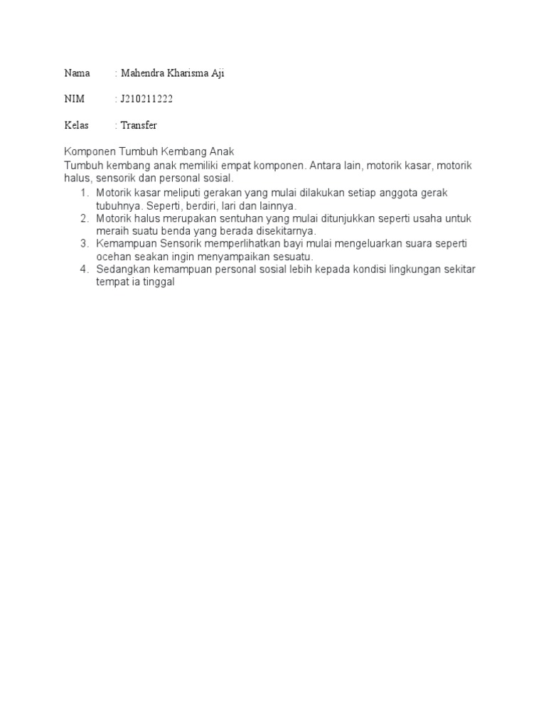 Mahendra Kharisma j210211222 Kesimpulan Bu Arum | PDF