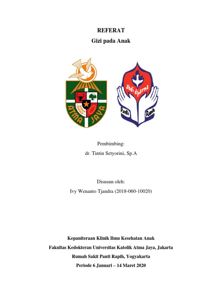 Referat Gizi Pada Anak Final | PDF