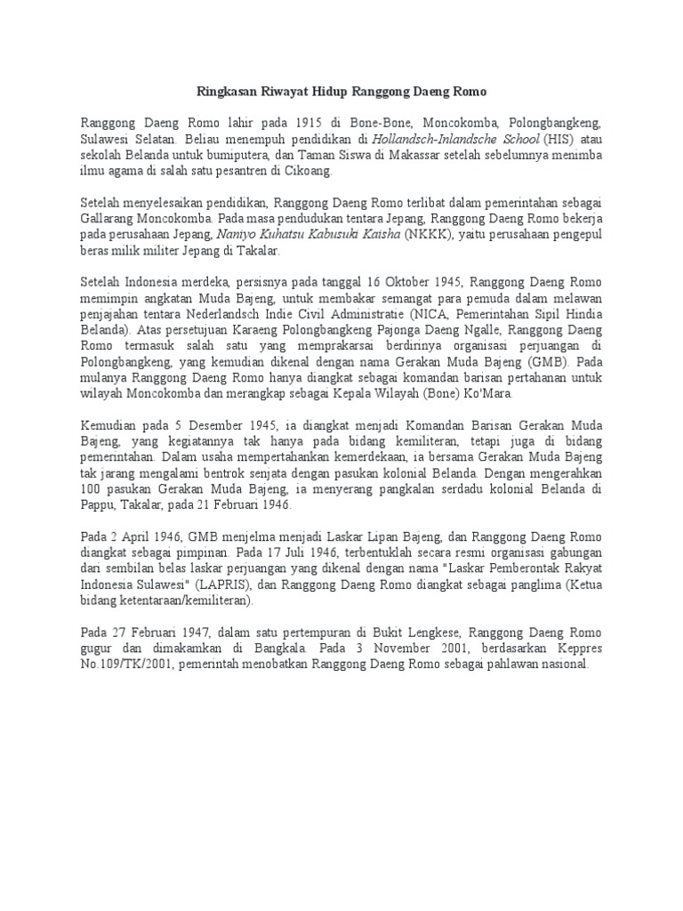 Ranggong Daeng Romo | PDF | Perjalanan