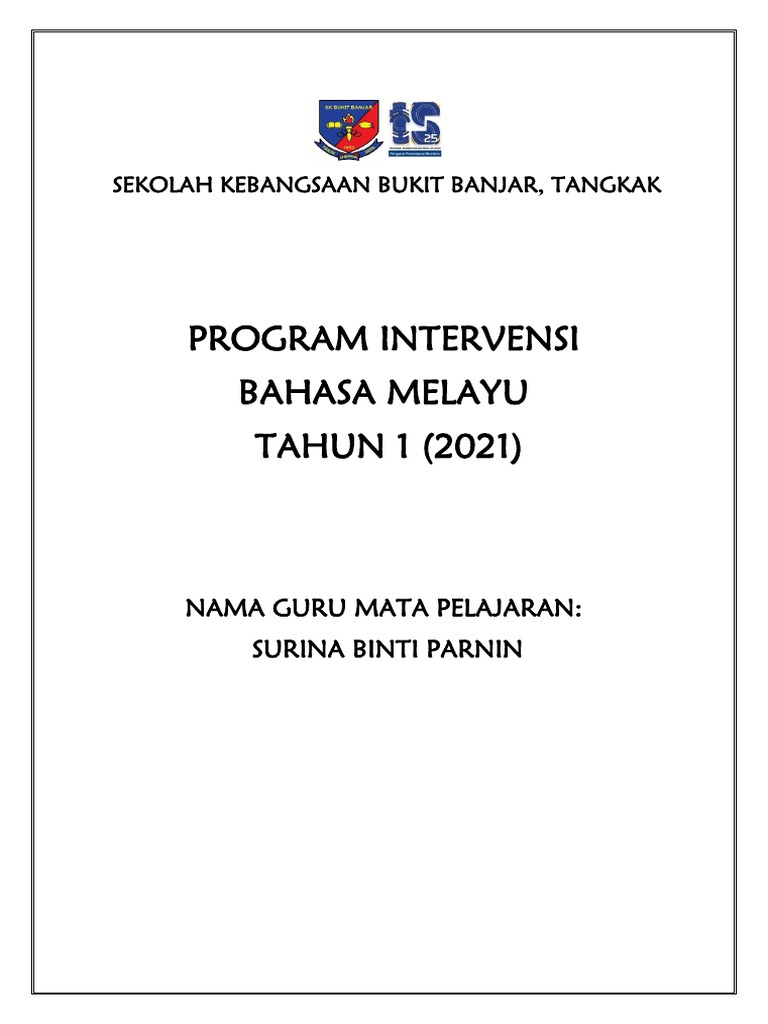 Program Intervensi Bahasa Melayu Tahun 1 Arif | PDF