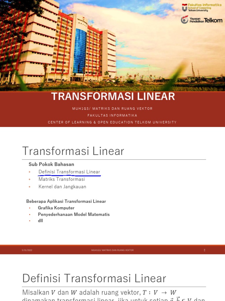 Transformasi Linear | PDF