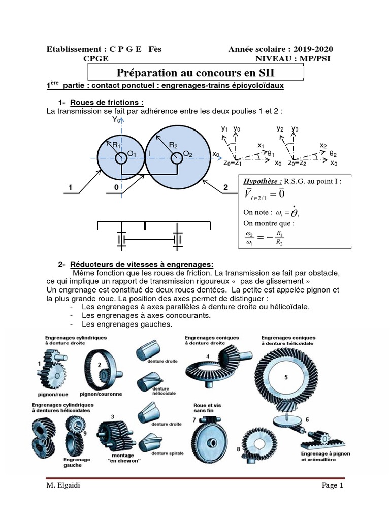 130 Engrenages Preparation | PDF | Ingénierie mécanique | Machine